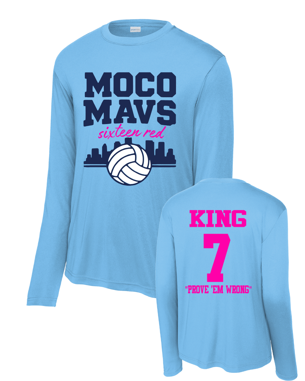 Moco Mavs - Sixteen Red Performance Tee – Trend Monkey Custom Apparel ...