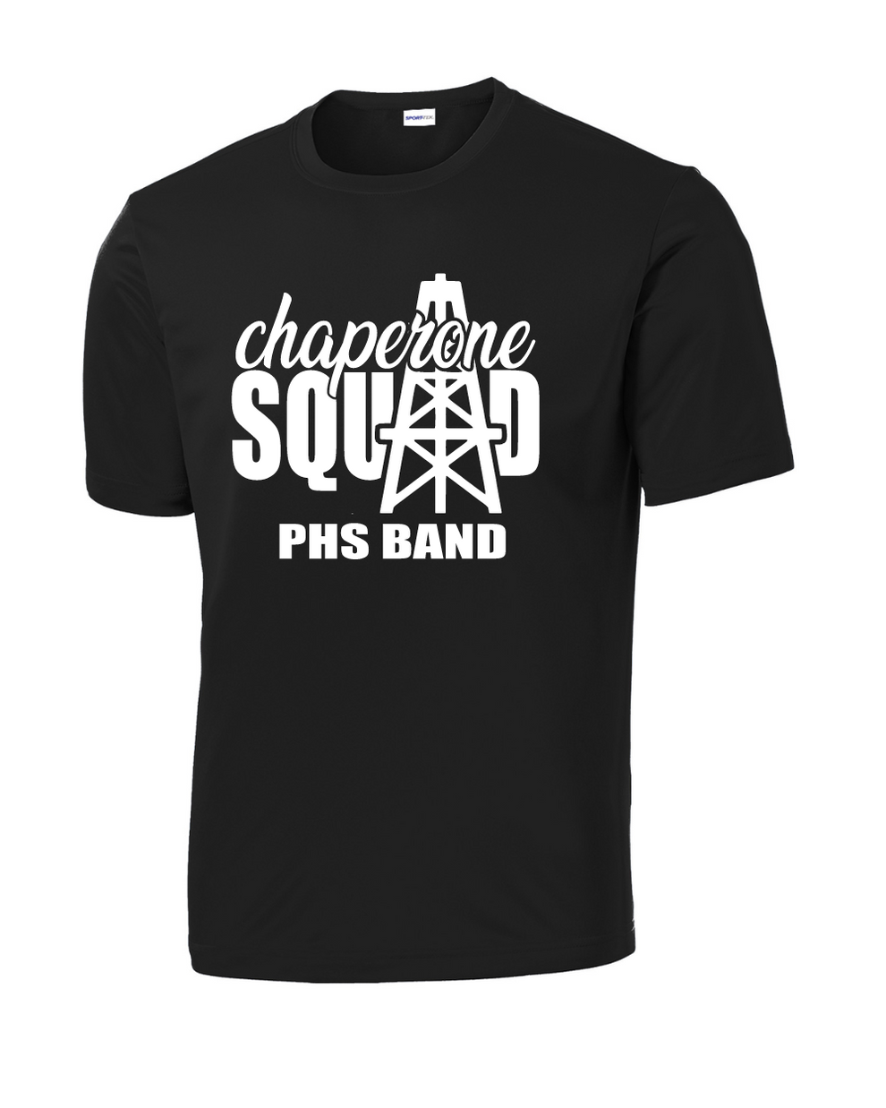 PHS Band Chaperone- PHS Band Chaperone Squad- Black Performance Tee ...